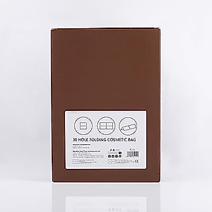 DUcare Makeup Brush Organizer 30pcs Folding Travel Professional Makeup Brushes Case Bag Stand-up Cosmetic Bag Artist Storage Bag (Only Bag)