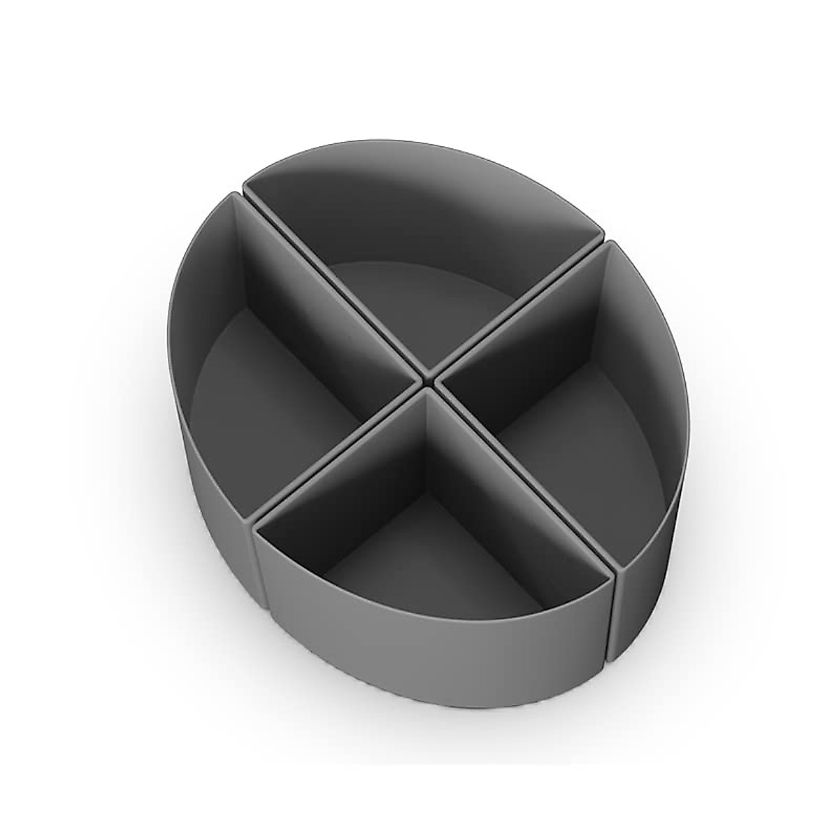 Slow Cooker Divider Liner fit 6 QT Crockpot, Reusable & Leakproof Silicone Crockpot Divider, Dishwasher Safe Cooking Liner for 6 Quart Pot (Grey)