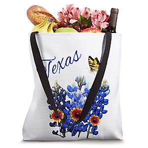 Texas Wildflower Butterfly Home State Bluebonnet Gift Design Tote Bag