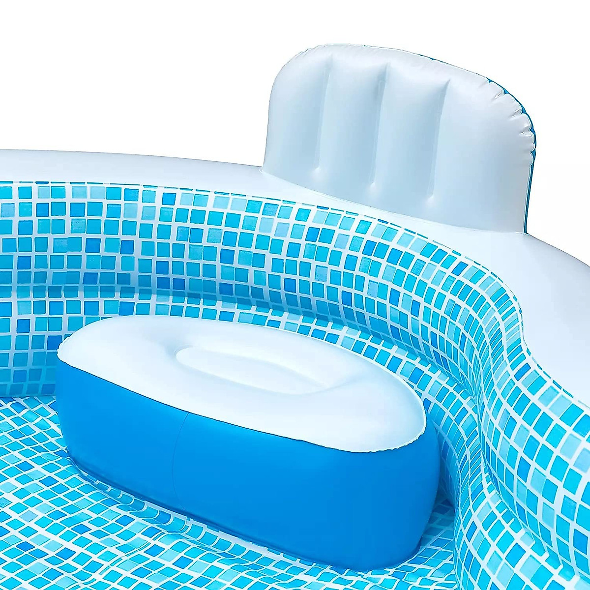 Elegant Family Pool 10 Feet Long 2 Inflatable Seats with Backrests. New Version