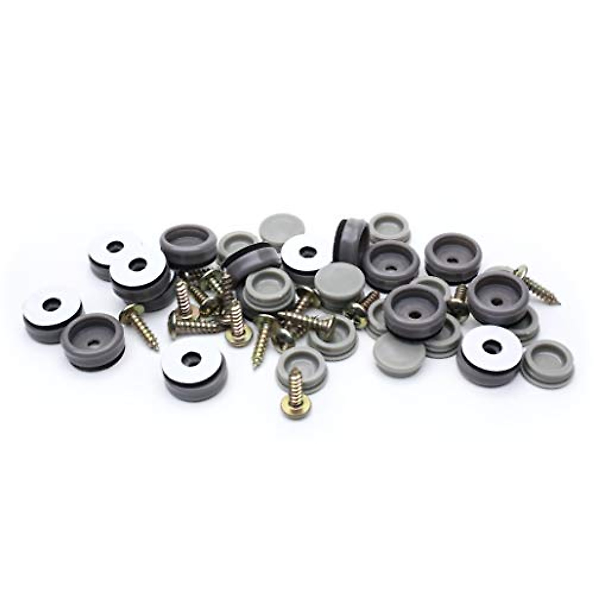 GorillaGlides CB193 3/4 Inch Chair Glides/Furniture Feet Floor Protectors (Set of 16 Sliders) Self-Adhesive or Screw-On, for Sliding on Carpet and Hard Surface Flooring, Round