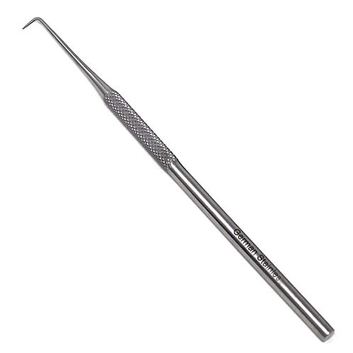 Single Ended Micro Fine Point Full Curved Right Angled Dissecting Needle 90 Degree Angle, Stainless Steel 5.5" (14cm)