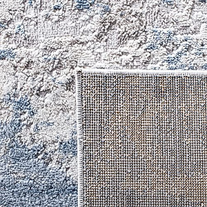 SAFAVIEH Amelia Collection Area Rug - 10' x 14', Grey & Blue, Modern Abstract Design, Non-Shedding & Easy Care, Ideal for High Traffic Areas in Living Room, Bedroom (ALA705F)