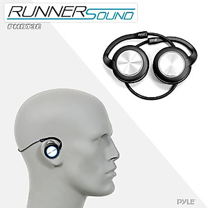 Pyle PHBT3E Bluetooth Sports Flex Headphones with Wrap Around Flexible Band and Built-In Mic