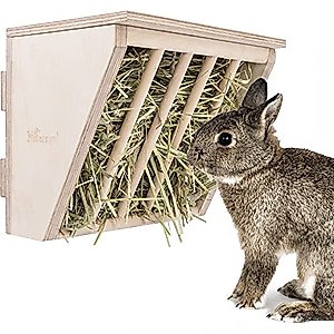 Niteangel Pet Wooden Hay Manger with Seat, Large Size, 9-7/8'' x 6-3/4'' x 8'' (Plywood)