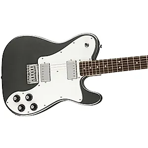 Squier Affinity Series Deluxe Telecaster Electric Guitar, with 2-Year Warranty, Charcoal Frost Metallic, Laurel Fingerboard