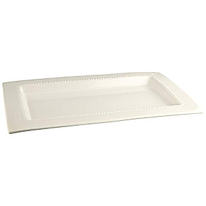 DEI Charmers Platter, 16.0 x 10.0 x 1.5, White