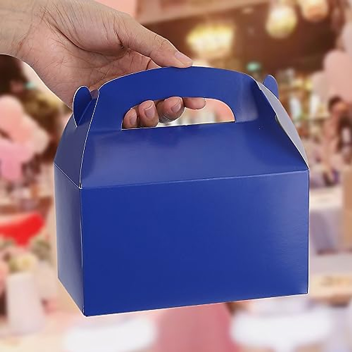36 Pack Treat Boxes Gable Boxes Party Favor Boxes Paper Gift Boxes for Baby Shower, Birthday, Wedding Party 6.18 x 3.58 x 3.38 Inches (Navy Blue)