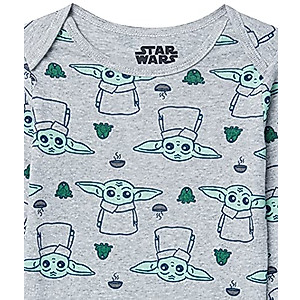Amazon Essentials Disney | Marvel | Star Wars Unisex Babies' Long-Sleeve Bodysuits, Pack of 5, Star Wars Child, 3-6 Months