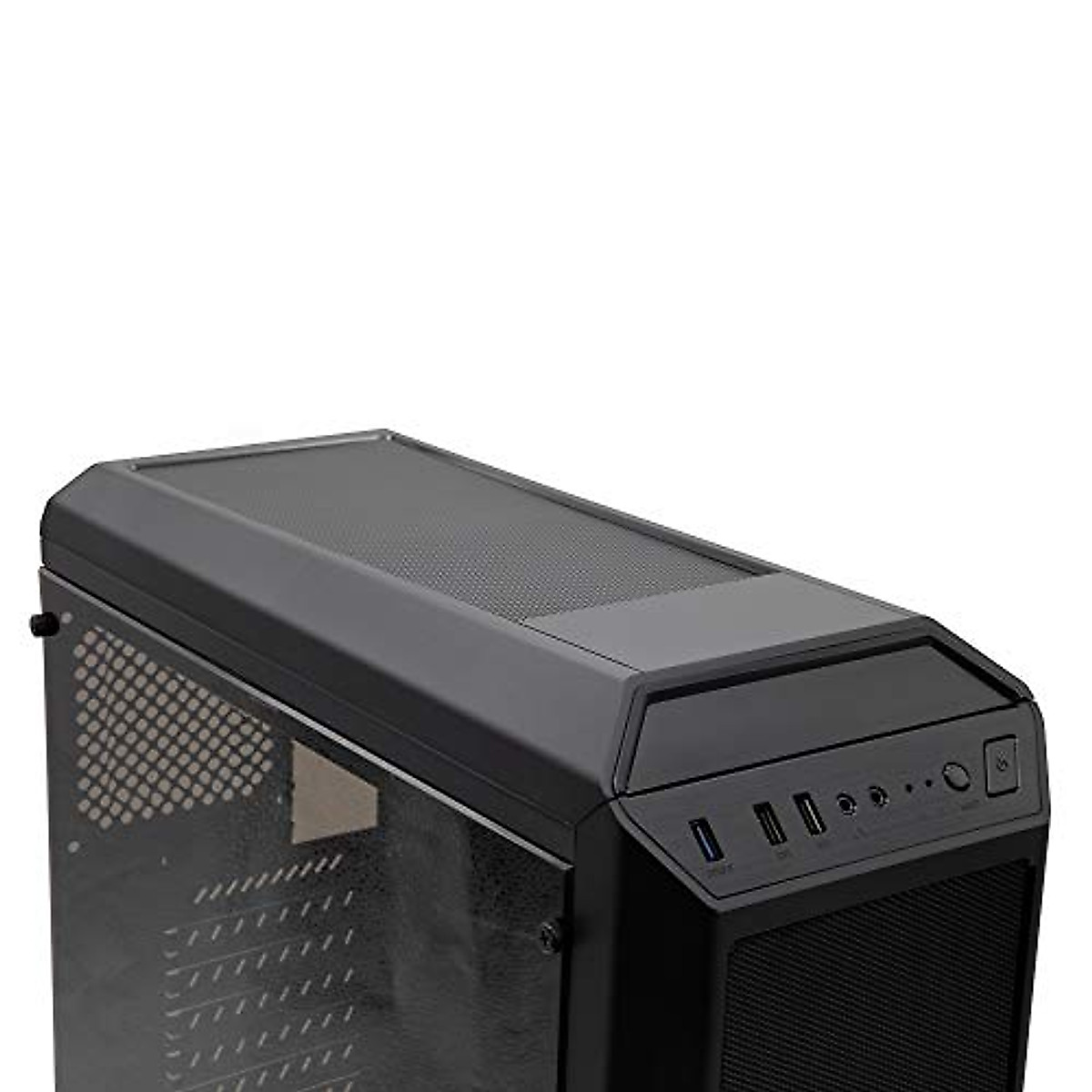 YEYIAN Blade 2101 Gaming PC Case, Acrylic Mid Tower ATX/Micro ATX, LED Fans, SPCC Chassis, Metal Mesh Air Flow, 3 USB/Audio Ports, 16.33"x7.08"x18.85", ROHS CE Certified, Black