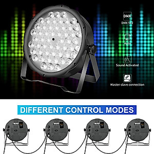 LED Stage Light 4Packs，Yunhion 90W Halloween RGB LED Par Light,9 Modes LED Uplight Party Light with DMX Sound Activated,Stage Lighting for Weeding Party Club Disco Strobe Par Light