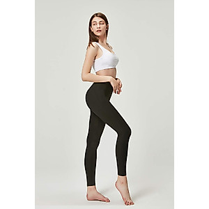 DEVOPS Women's 2 Pack Thermal Long Johns Underwear Leggings Pants (Large, Black/Black)