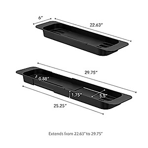Yamazaki Home Tower Expandable Bathtub Caddy – Bathroom Tray Table Holder
