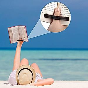 3 Pieces Book Page Holder Wooden Thumb Bookmark Thumb Ring Page Holder Page Spreader Book Reading Accessories for Teachers Book Lovers Readers Bookworm Literary Present in 3 Sizes