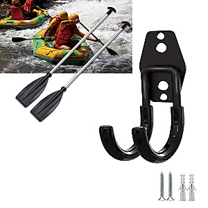 2Pcs Kayak Oars Holds Rack, Kayak Paddle Wall Hanger, Paddle Mount Hanger, kayak Paddle Hanger, kayak Paddle Storage Rack Holder, Perfect for Display & Storage, for Garage, Dock or Shed, NO Paddle (0)