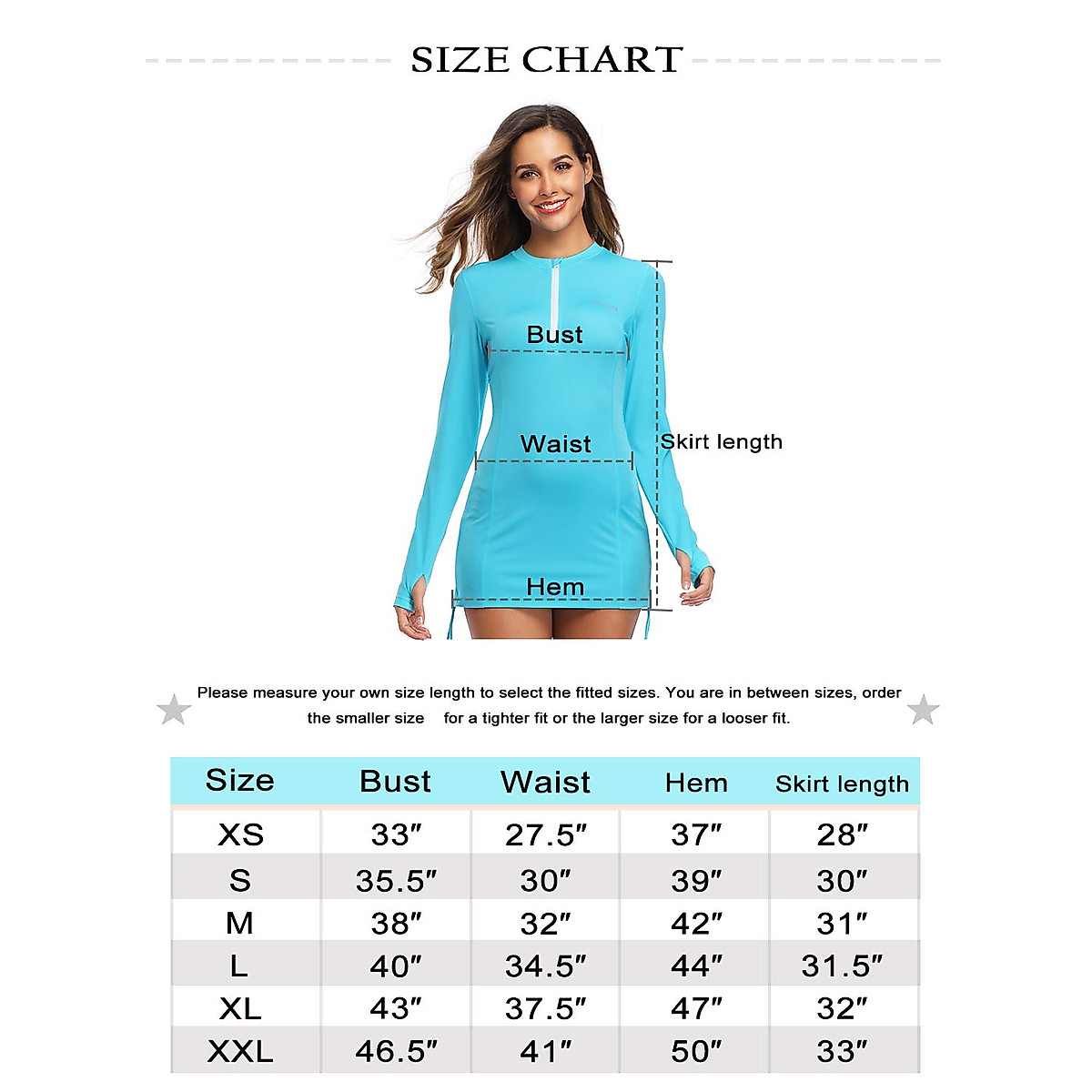 HISKYWIN Women's Long Sleeve UV Sun Protection Rash Guard Side Adjustable Wetsuit Swimsuit Top HF805-Pink-L