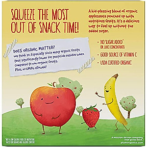 Plum Organics Applesauce, Strawberry & Banana, 3.17 Oz, 4 Ct