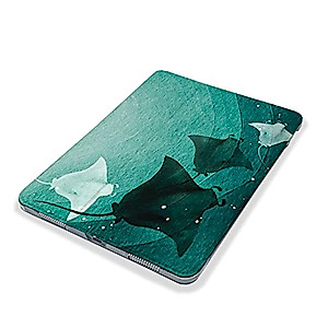 Cute Painting Ramp Fish Ocean case Compatible with iPad Mini Air Pro 7.9 8.3 9.7 10.2 10.9 11 12.9 inch Pattern Cover New 2022 2021 Trifold Stand 3 4 5 6 7 8 9 Generation 270 (11" Pro 1/2/3 gen)