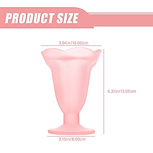 Luxshiny Clear Glasses Glass Cups Glass Dessert Cup, Ice Cream Cup Pudding Appetizer Cup Frosted Glass Cup for Dessert Ice Cream () Dessert Cups Glass Glass Coffee Cups