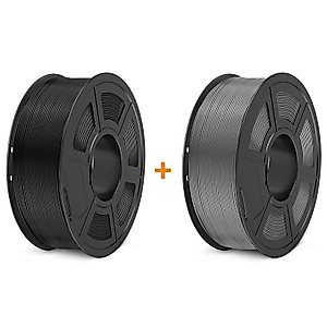 PLA+ 3D Printer Filament 1.75mm, SUNLU PLA Filament PRO, Dimensional Accuracy +/- 0.02 mm, 1 kg Spool, 1.75 PLA Plus, Black+Grey