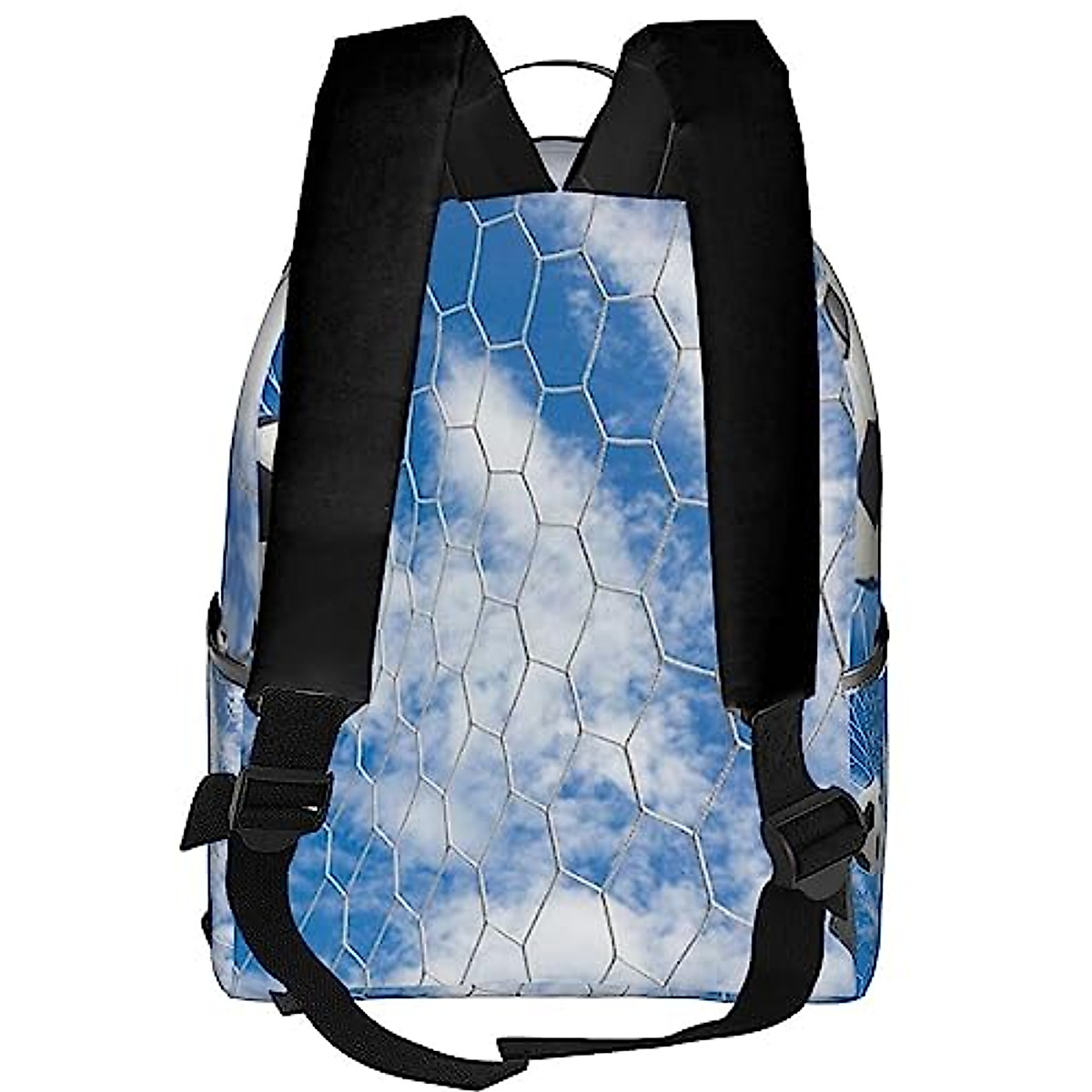 BAFAFA Football Blue-sky Printed Travel Backpack Business Work Bag Computer Bag Outdoor Sports Rucksack