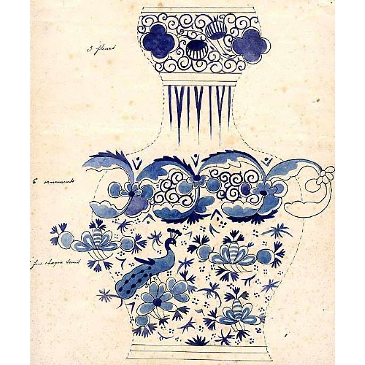 An original design for a porcelain vase