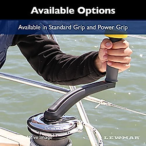 Lewmar 10" One Touch Aluminum Winch Powergrip Handle – Lightweight, Corrosion-Resistant, Marine-Grade Alloy, one-Touch Lock-in Winch Handle with Ball Bearing Grip, Three-Year Warranty