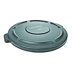 Rubbermaid Commercial FG265400GRAY BRUTE Heavy-Duty Round Waste/Utility Container, 55-gallon Lid ONLY, Gray