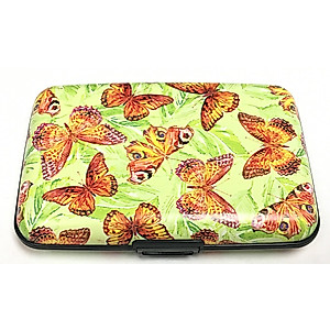 Fig Design Group Butterflies Butterfly RFID Secure Theft Protection Credit Card Armored Wallet