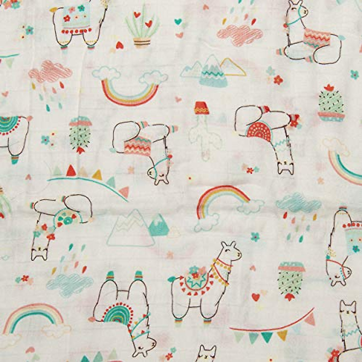 Loulou Lollipop Soft Baby Swaddle Blanket Muslin Wrap Receiving Blanket for Newborn to Toddler Girl and Boy, Large 47” by 47” - Llama…
