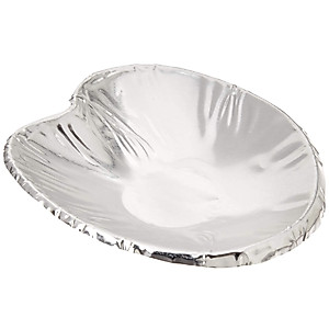 Set of 250 Disposable Clam Shells Aluminum Foil Food Shell Pans for Making Tasty Appetizers Like Clams Casino, Oysters, Crab Cakes, Dips, and More Premium Small Clam-Shell Baking Dishes,