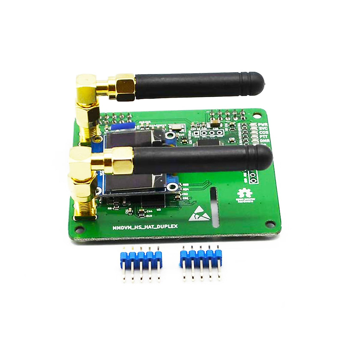 AURSINC MMDVM Duplex Hotspot Module Dual Hat V1.5.2 with 0.96 OLED Display Support P25 DMR YSF NXDN DMR Slot 1 + Slot 2 for Raspberry Pi, Pi Zero (with OLED)