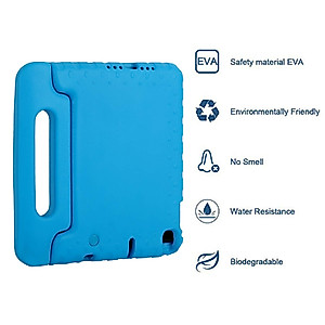 CAM-ULATA New iPad Mini 5th Generation 2019 Case Kids Durable Shockproof Convertible Handle Light Weight Soft Kid Friendly Protective Case Cover for iPad Mini 4 2015 Mini 5 2019,Blue