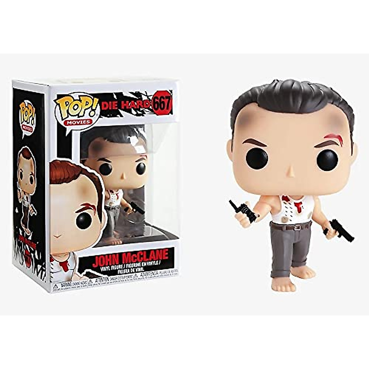 POP Die Hard - John McClane Funko Pop! Vinyl Figure (Bundled with Compatible Pop Box Protector Case), Multicolor, 3.75 inches