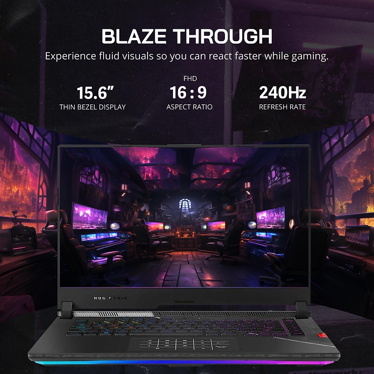 Asus ROG Strix Scar 15 Gaming Laptop, 15.6” QHD 240Hz Display, Intel Core i9 12900H, 64GB DDR5, 4TB SSD, NVIDIA GeForce RTX 3070 Ti, Per-Key RGB Keyboard, Wi-Fi 6E, Black, Win 11, 32GB USB Card