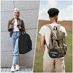 2 Pack Travel Laundry Bag Dirty Clothes Bag with Handles and Aluminum Carabiner, Collapsible Small Laundry Bags for Travel, Camp, Fitness, and Students, Easy Fit a Laundry Hamper or Basket