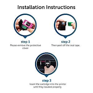 Remanufactured Ink Cartridge Replacement for HP 61 61XL, 1 Black, 1 Tri-Color, 2 Pack, Use for HP Envy 4500 5530 5534 5535, Officejet 2620 4630 4635 Deskjet 1000 1010 1510 1512 2540 3050 Printer