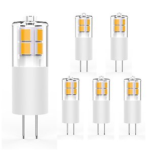 6 Pack 12V Bulb LED G4 , Soft White 2700K , JC Bi-Pin Base Light Bulbs G4 LED 3W, 20W-30W T3 Halogen G4 Bulb Replacement
