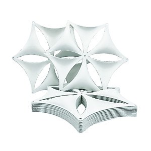 OSHIYINN White 3D Flower Venus 14"x12" Hanging Room Divider Panel Felt Fiber Surface High Density Polyester Fiber Board Cut Room Partition Home Decoratio(12 Pcs)