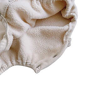 famuka Baby Boy/Girl Sweatshirt Romper Long Sleeve Bear Bodysuit (Beige, 3-6 Months)