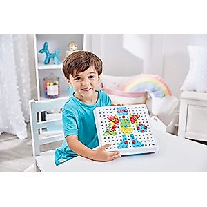 Kidoozie Create & Construct Building Kit, S.T.E.A.M Mosaic Art Activity for Children Ages 3+