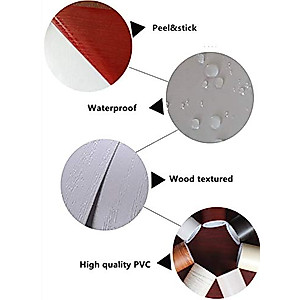 Redodeco Ash Grey Wood Grain Adhesive Paper Counter Top Vinyl Furniture Cabinets Wardrobe Shelf Liner Wallpaper Sticker Decal,12inch X 79inch