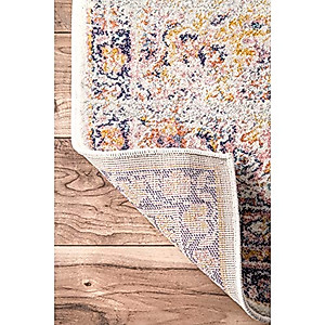 nuLOOM Leola Vintage Medallion Area Rug, 5' x 7' 5", Orange