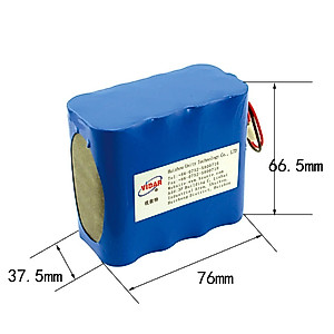 Rechargeable Lithium Ion Battery Pack - VIDAR 7.4V 8800mAh High Capacity Li-ion Battery Pack with JST PH2.54/2P Plug-in(Customizable) for Electronics,Toys,Lighting,Equipment