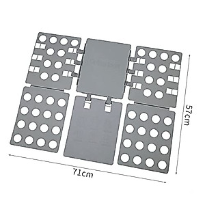 MinLia Portable Plastic Clothes Folding Board Shirt T-Shirt Pants Sweater Closet Clothes Folding Board Clothing Folder Bender(Grey)