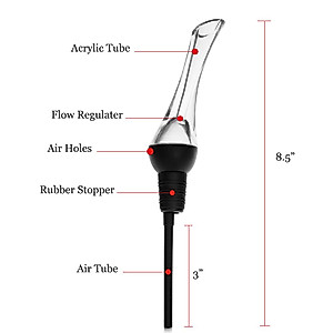 Wine Aerator Pourer - Premium Wine Pourer Decanter for Aerating Wine Instantly for Wine Lovers/Wine Accessories, Gift Box Included