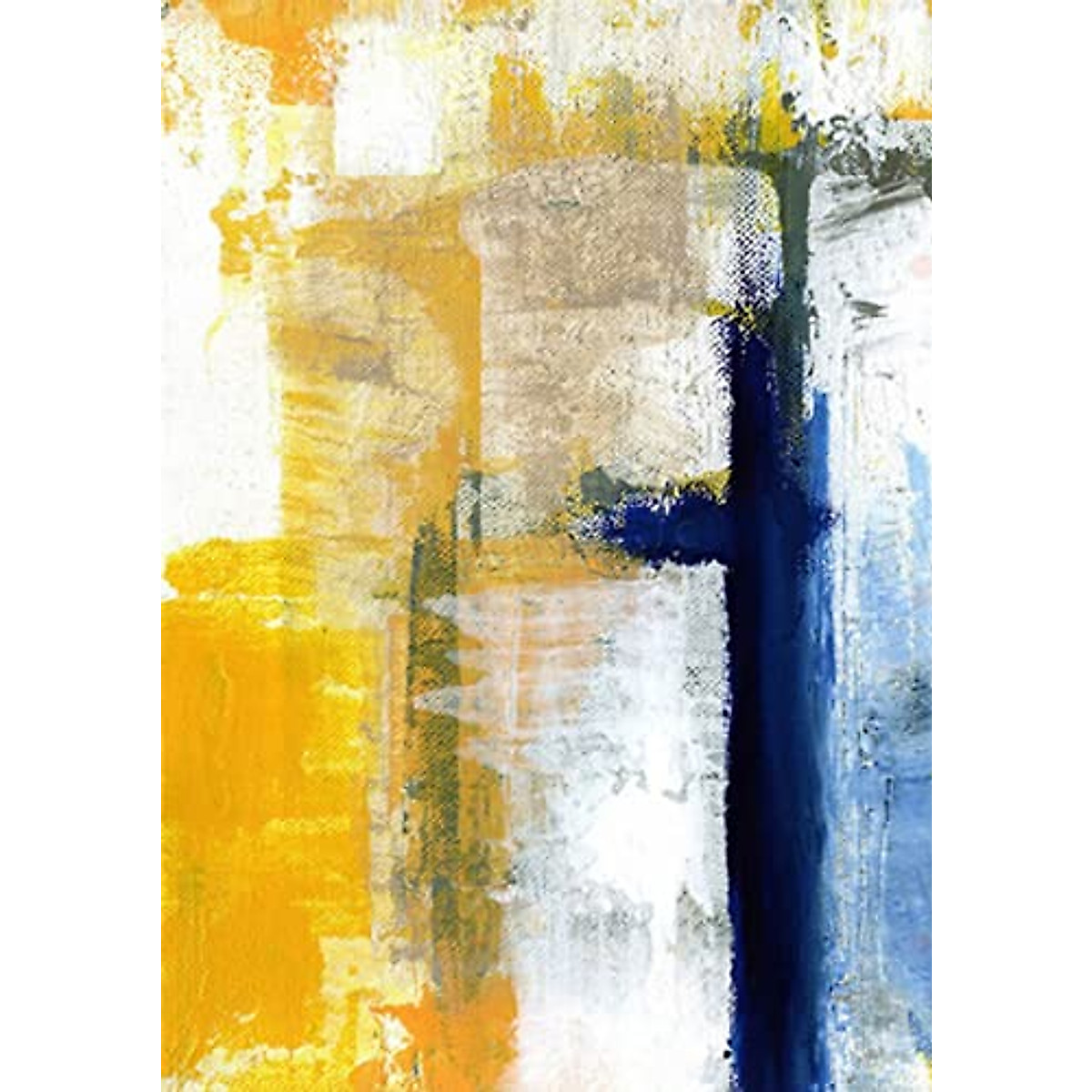 Blue Yellow Modern Abstract Area Rugs for Livingroom Bedroom Contemporary Arti Colorful Rugs Under Office Coffee Table Soft Velvet Floorcovers Carpets Non-Sheading Diningroom Rugs 7x9ft