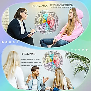Hotop Feelings Wheel Wall Decals Mental Health Sticker 16 x 21 Inches Large Emotion Wheel Decal Office Decor Mental School