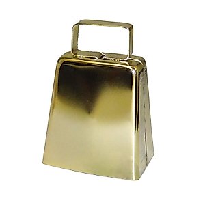 ACI PARTY AND SPIRIT ACCESSORIES 236860 GOLD 3" COWBELL Cowbell Noisemaker, Gold Metal