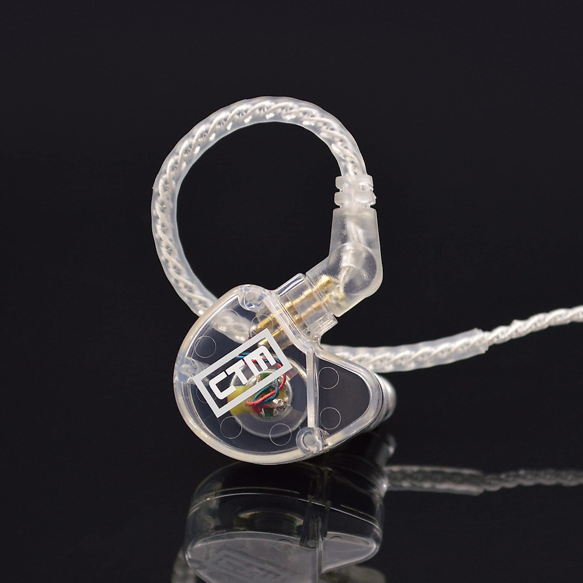 CTM CE110 - Pro Isolating Single Driver Wired Earphones by Clear Tune Monitors Titanium Coated Dynamic Driver Detachable Cable High Fidelity in-Ear Monitor